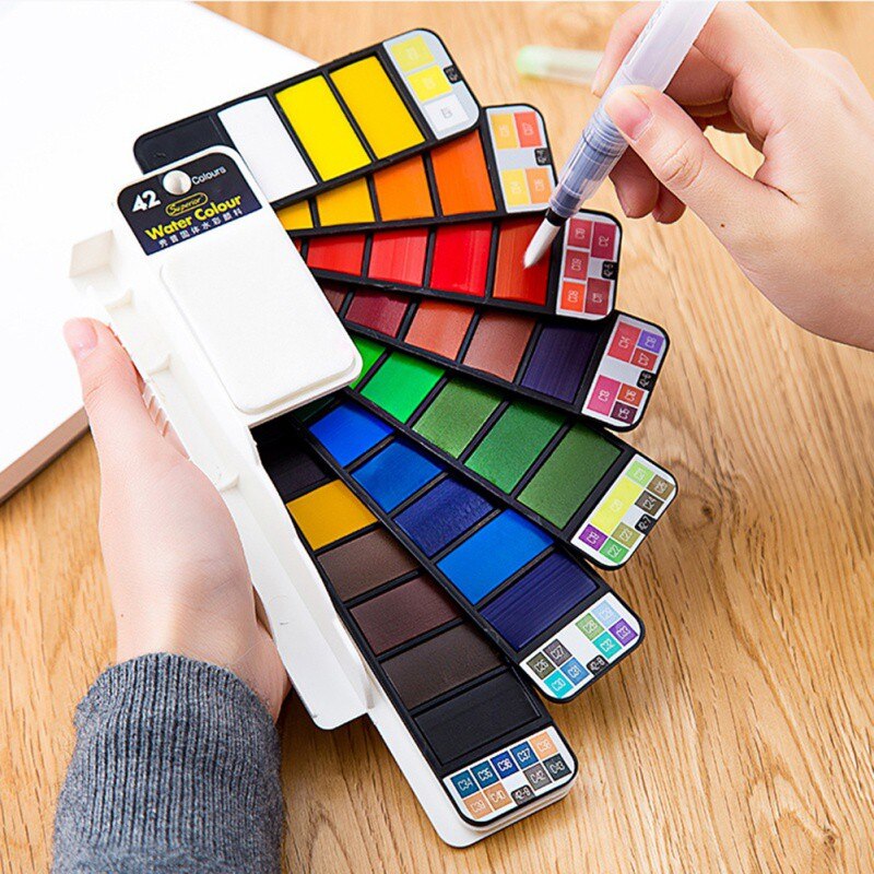 18/25/33/42 Colors Paint Set Foldable Watercolor P... – Grandado