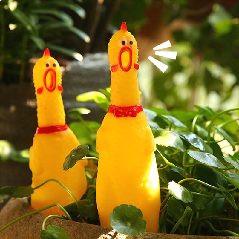 17cm Funny Squeeze Sound Rubber Chicken Operated P... – Vicedeal
