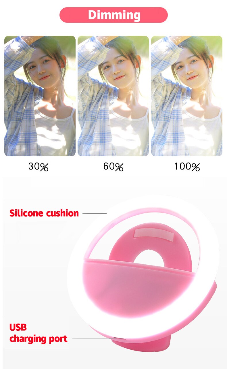 Universal Usb Charging Selfie LED Ring Flash Light... – Grandado