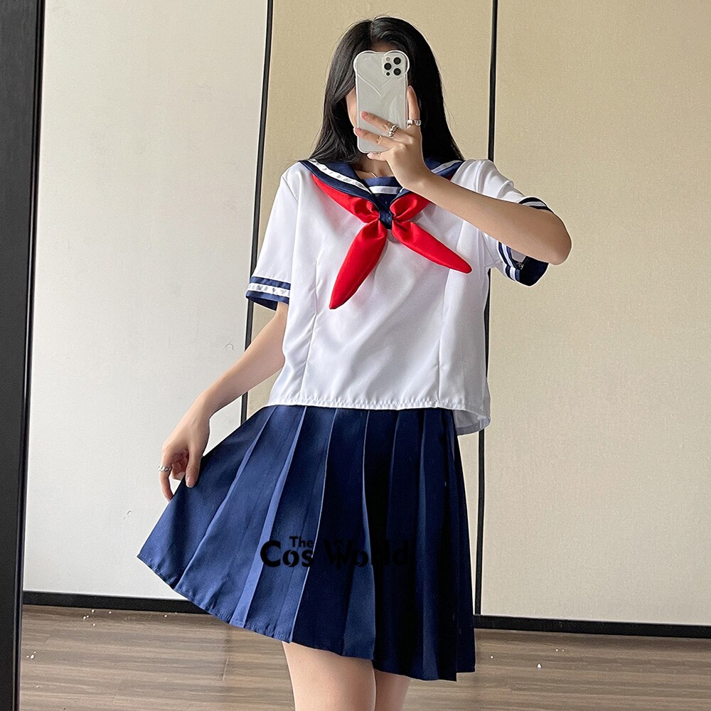 Japanese Preppy Short Sleeve Summer Sailor Suit To... – Vicedeal