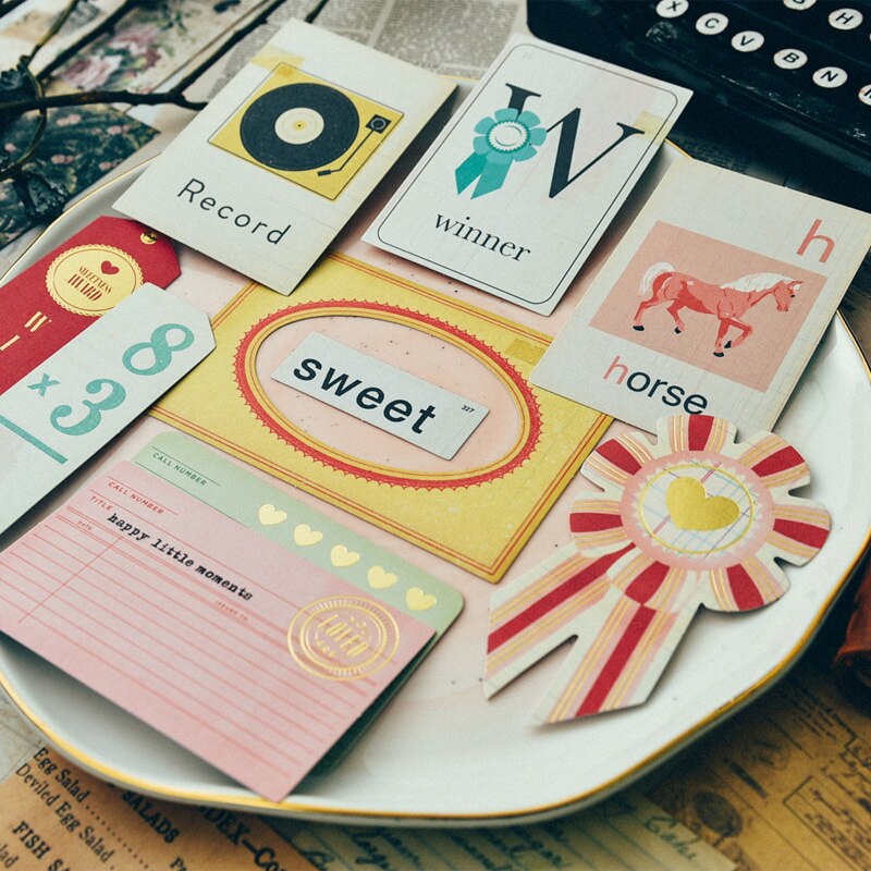 79pcs Sweet Paper Die Cuts for Scrapbooking Happy ... – Grandado