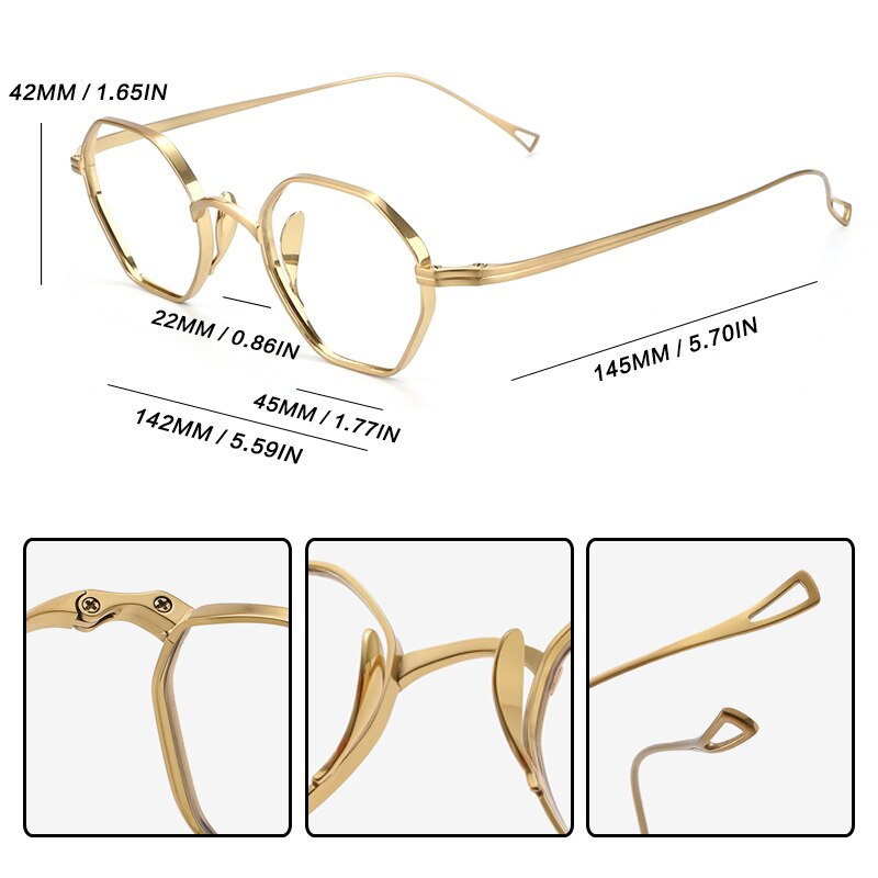 Vintage Pure Titanium Eyeglasses Frame Men Myopia ... – Grandado