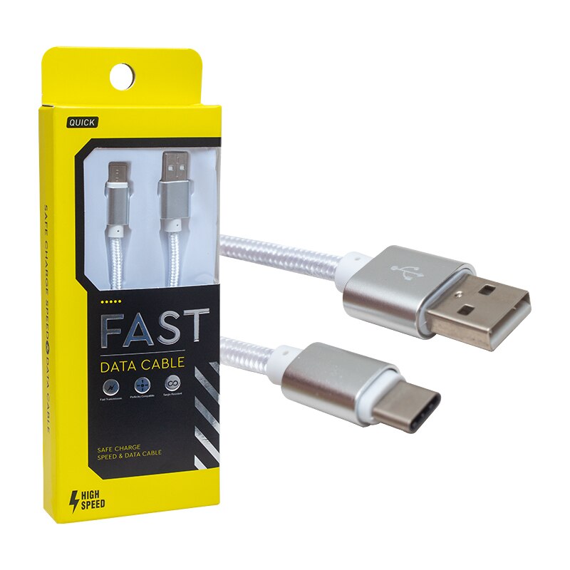 POWERMASTER METAL BRAIDED TYPE-C USB DATA CHARGER ... – Grandado