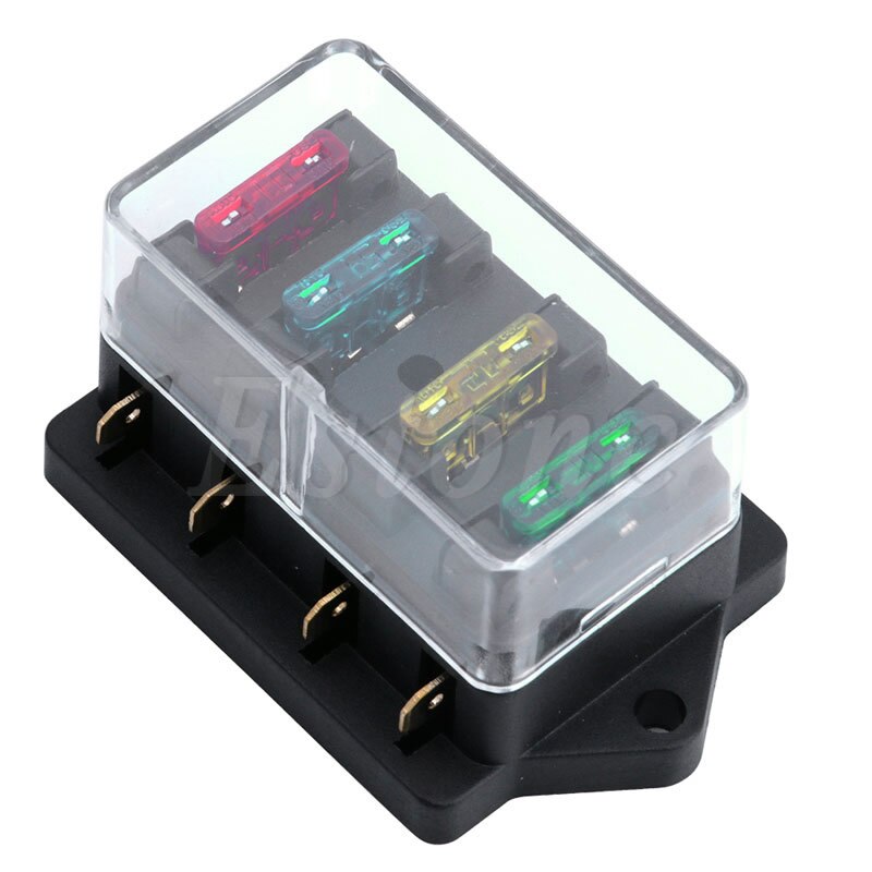 12V/24V 4 Way Car Truck Auto Blade Fuse Box Holder... – Grandado