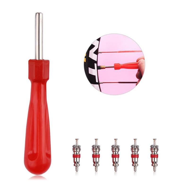 Valve Cores with Car Bicycle Tyre Tire Valve Core Remover Repair Tool ...