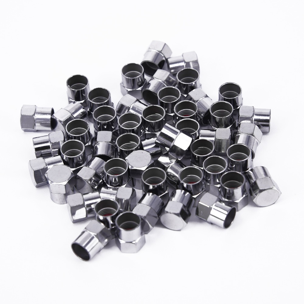 100Pcs Verchromt Auto Lkw Räder Luft Druck Reifen ... – Vicedeal