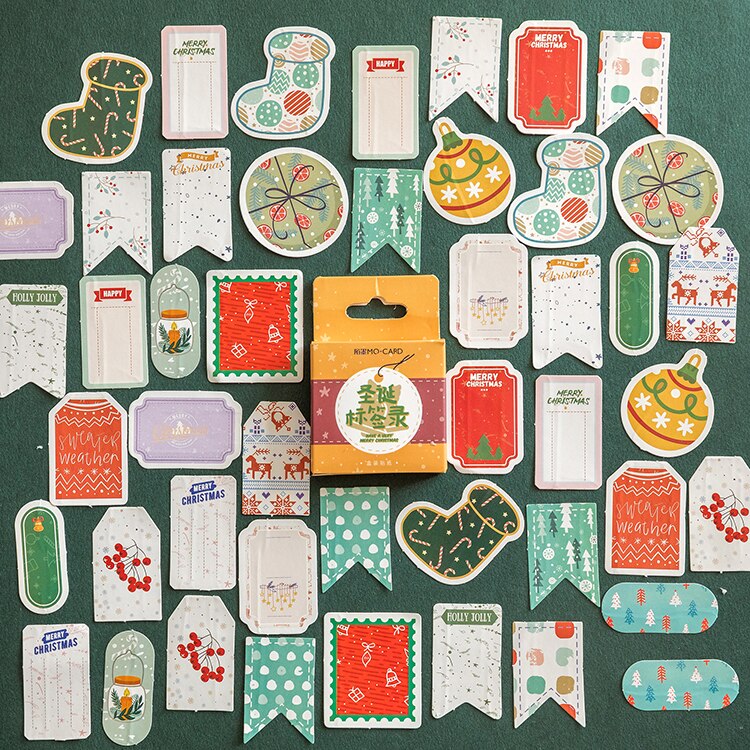 Merry Christmas Series Decorative box Stickers Scr... – Grandado