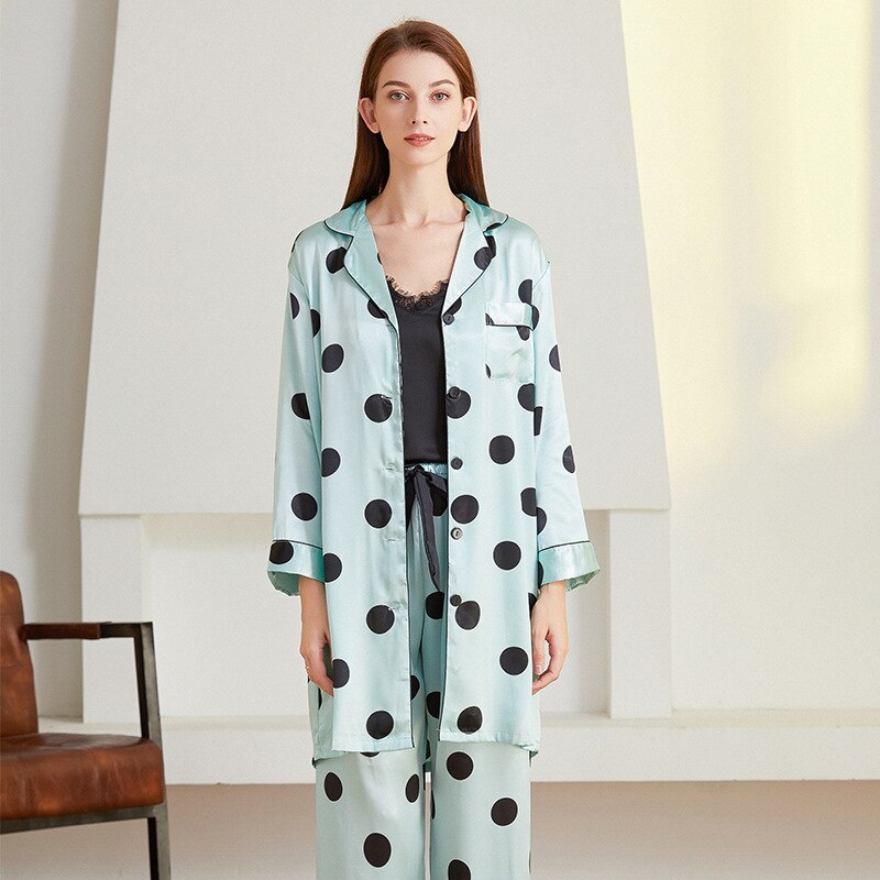 JULY'S SONG 3 Pieces Polka Dots Women Pajamas ... – Grandado