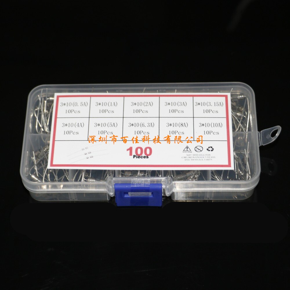 100Pcs Boxed 3.6x10mm double cap glass fuse with f... – Vicedeal