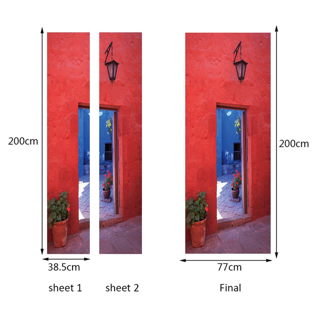 Door in Door 3D Imitation Door Stickers For Living... – Grandado