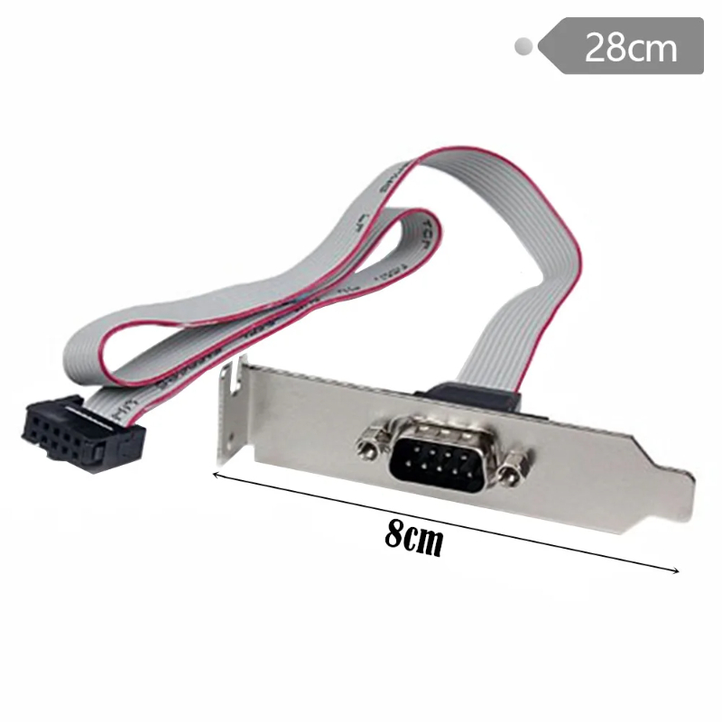 1Port DB9 RS232Serial Port Bracket to 10 pin Heade... – Grandado