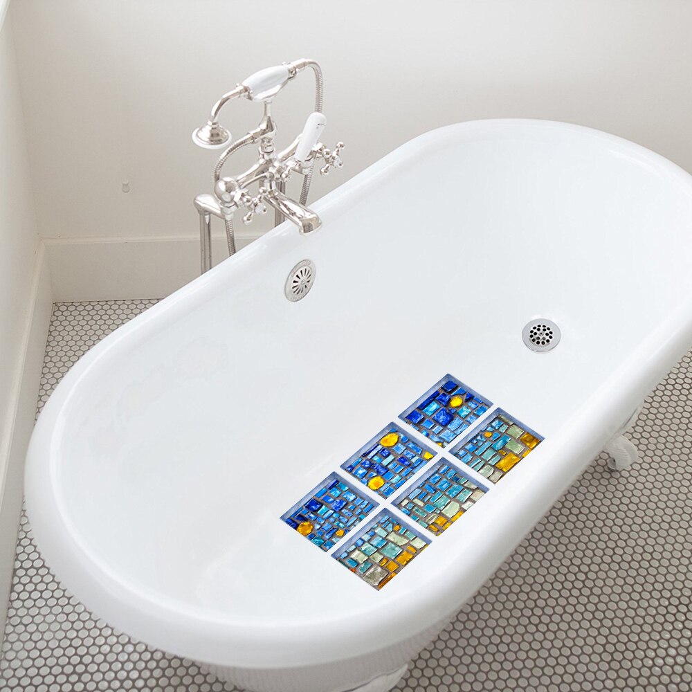 Funlife® 15x15cm*6pcs Blue Mosaic Bathtub Sticker ... – Vicedeal