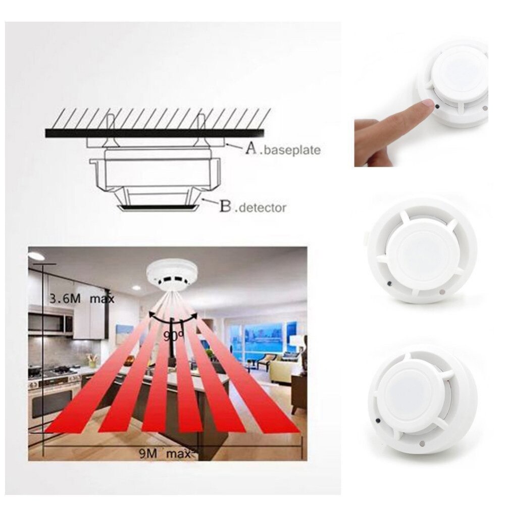 433Mhz Wireless Photoelectric Smoke Detector Home ... – Grandado