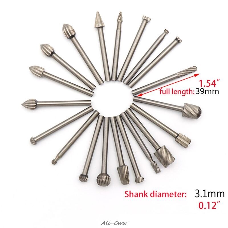 20pcs Solid Carbide Burr Set shank Tungsten Carbid... – Vicedeal