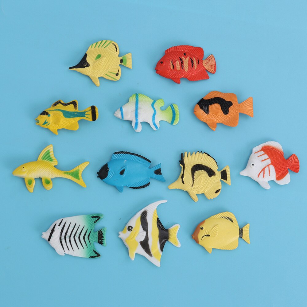 12pcs Ocean Animal Tropical Fish Figure Model Pres... – Grandado