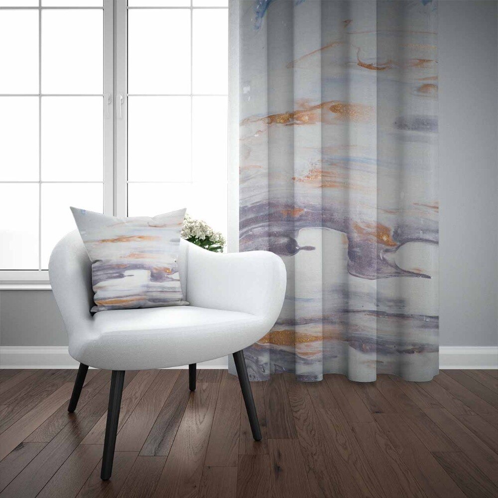 Else Orange Navy Blue Gray Marble Cloud Nordec 3D ... – Grandado