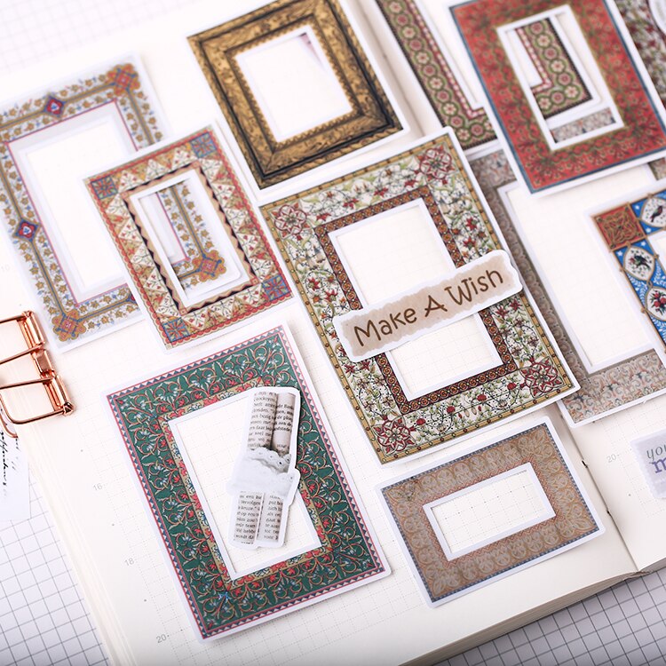 16pcs Retro photo frame stickers/Scrapbooking Stic... – Grandado