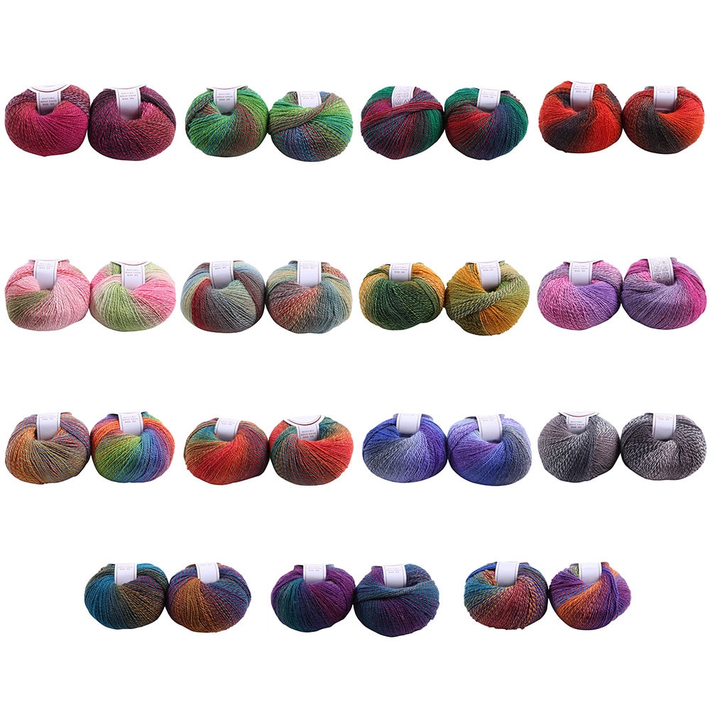 Chunky Pure Wool Ball Rainbow Colorful Knitting Cr... – Grandado