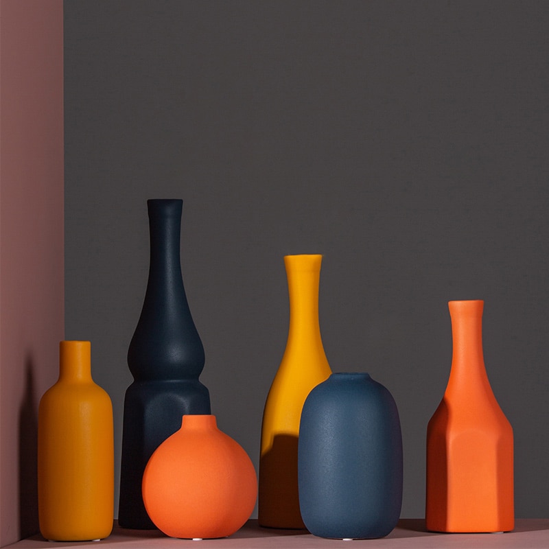 Nordic Morandi Color Ceramic Vase For Flowers Deco... – Vicedeal