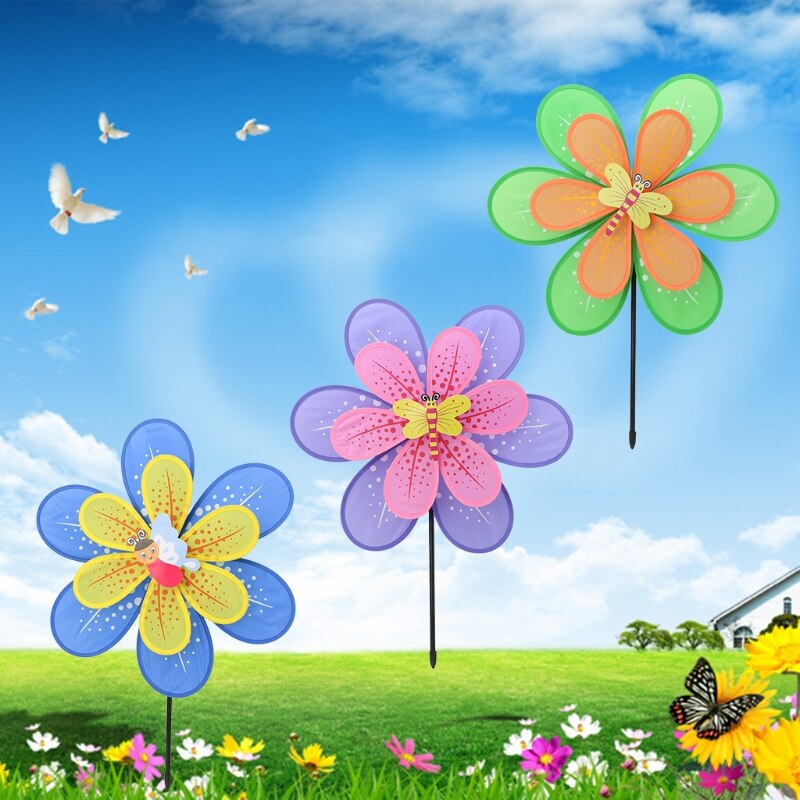 HBB Double Layer Flower Wind Mill Colorful Wind Sp... – Vicedeal