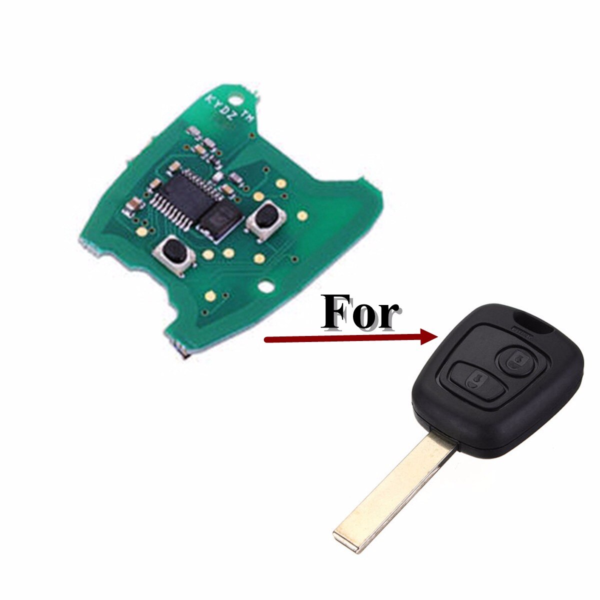 433MHz Remote Key PCB Circuit Board For Peugeot 30... – Grandado