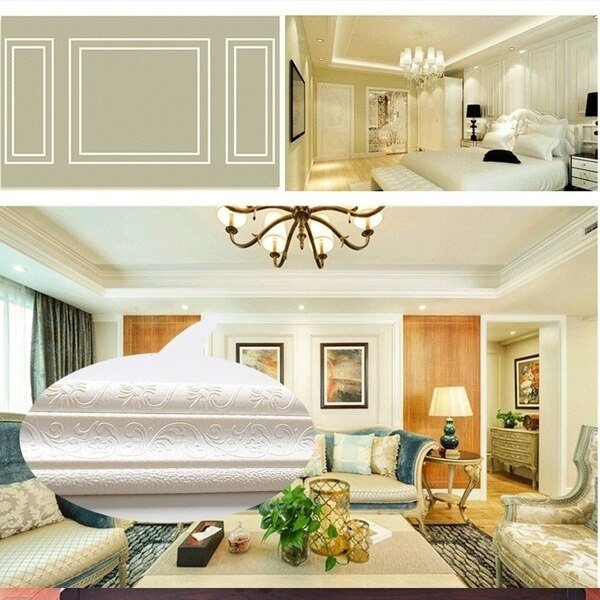 3d selvklebende stripe vegg dekorasjon skum ramme ... – Grandado