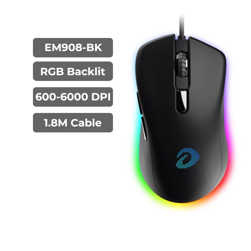 DAREU Wired RGB Gaming Mouse with 6 Programmable B... – Grandado