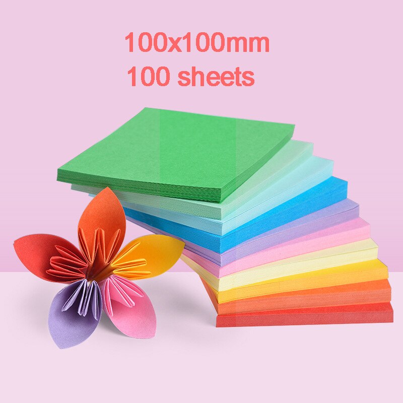 100 Sheets Origami Paper Double Sided Color Square... – Grandado