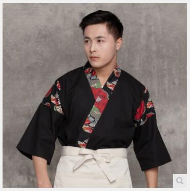 Japanese chef uniform Sushi work clothes Japanese ... – Grandado