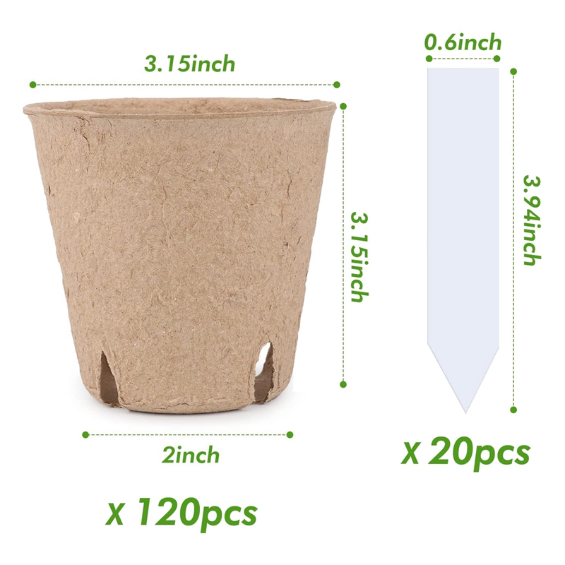 Best Peat Pots, 120 Pcs 3.15 Inch Seed Starting Po... – Grandado
