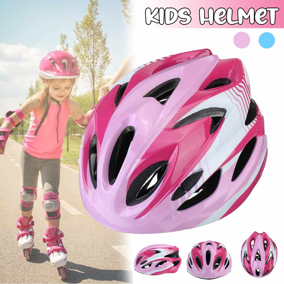 Kids Helm Fiets Ultralight Kinderen Beschermende K... – Vicedeal