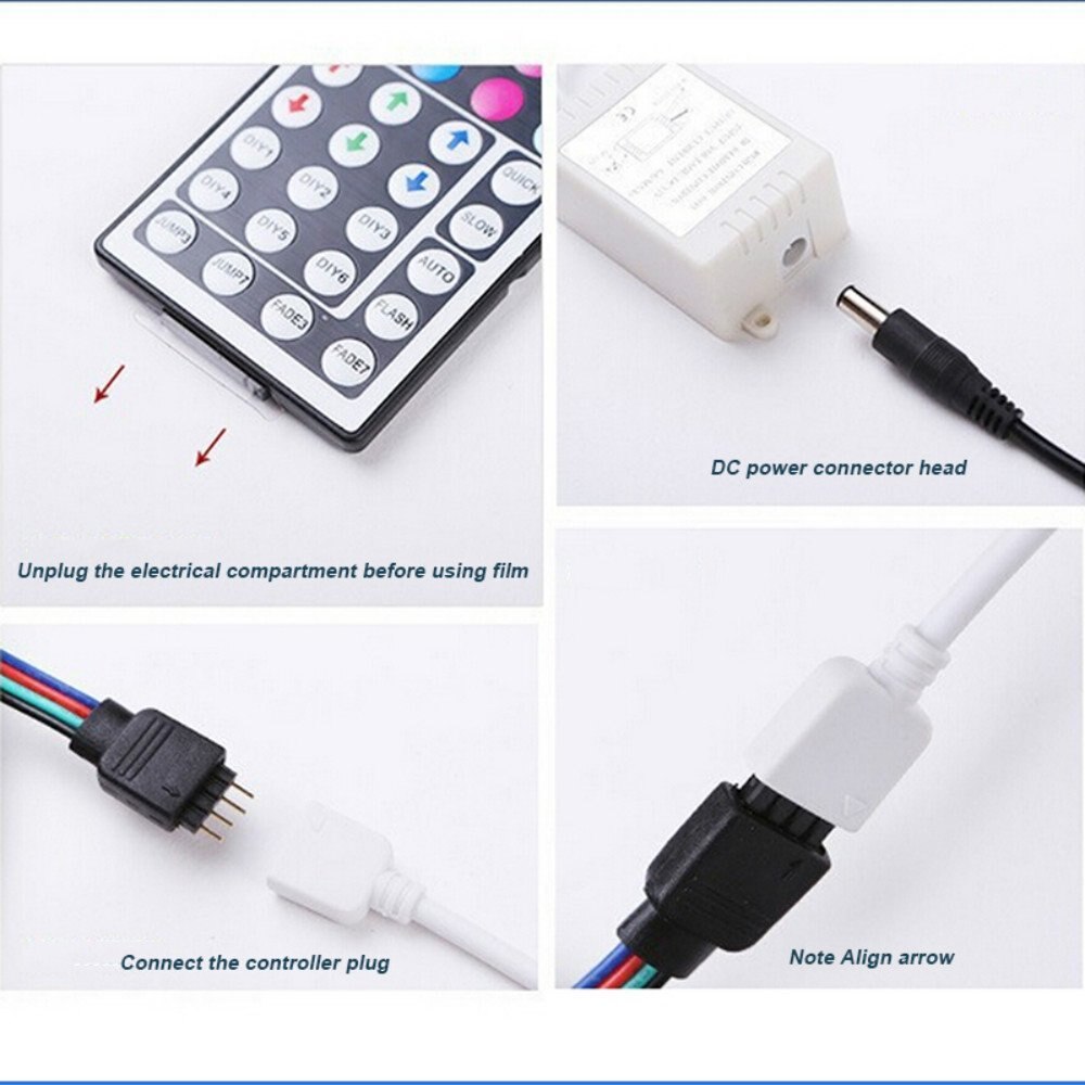 LED RGB Controller DC12V 44Keys IR Remote Controll... – Grandado