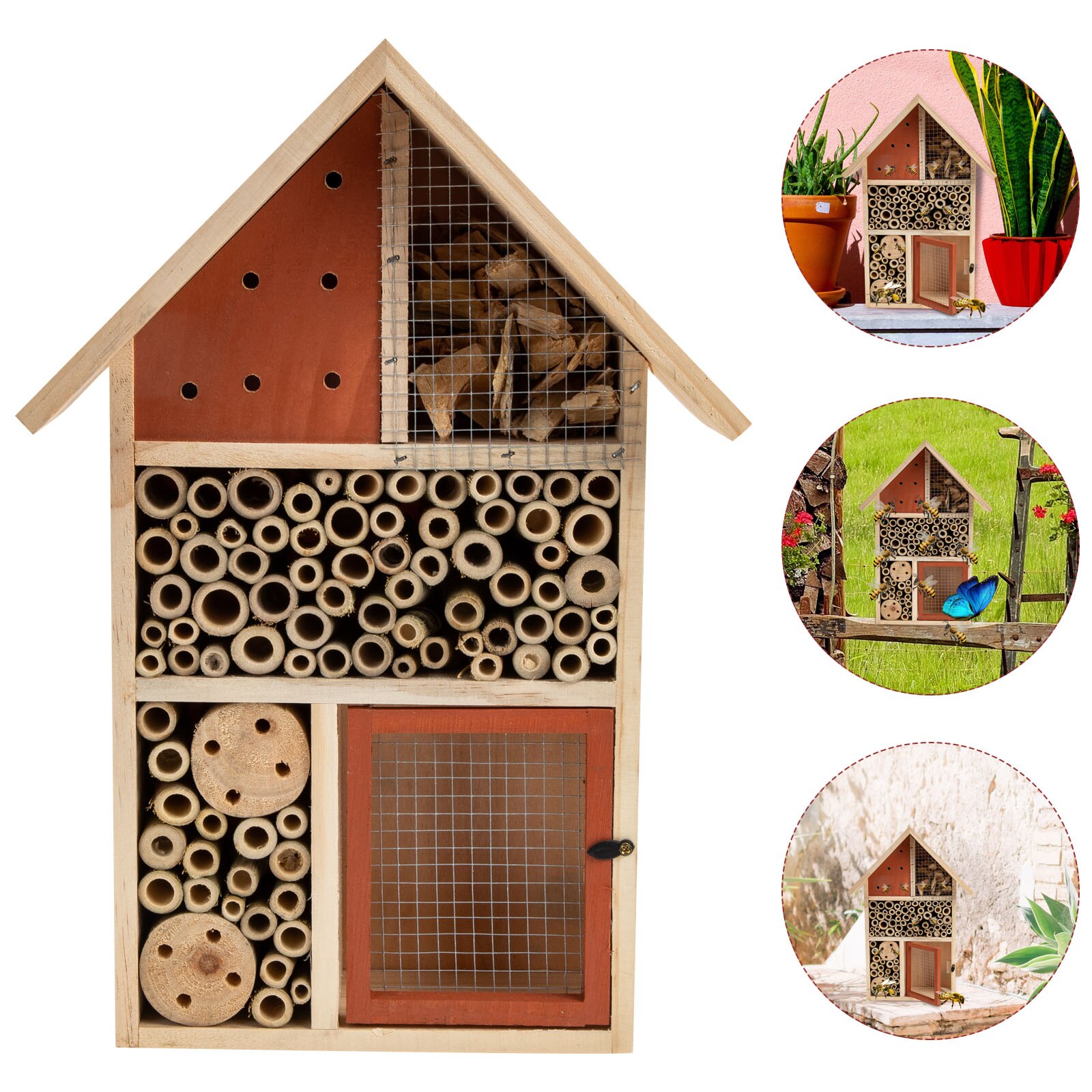 Wooden Insect House Decorative Bee House Courtyard... – Grandado