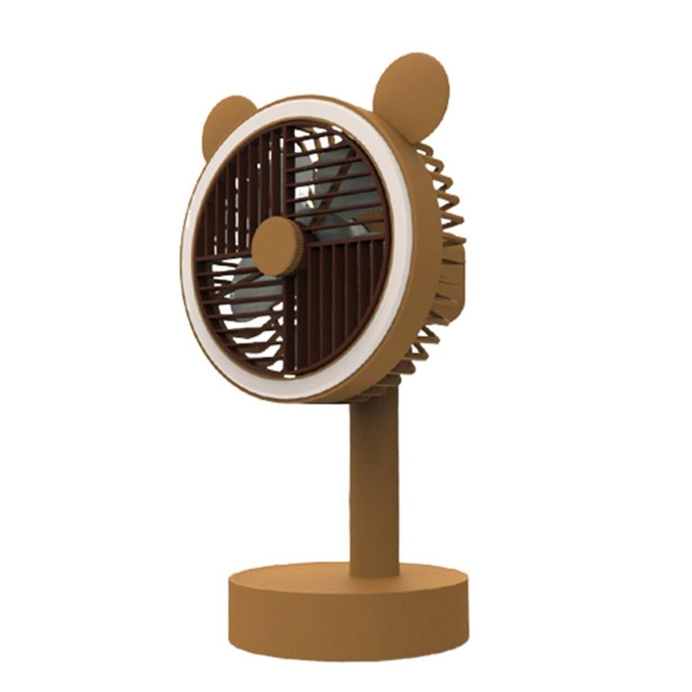 W2 Cartoon Desktop Turntable Desktop Fan With Ligh... – Grandado