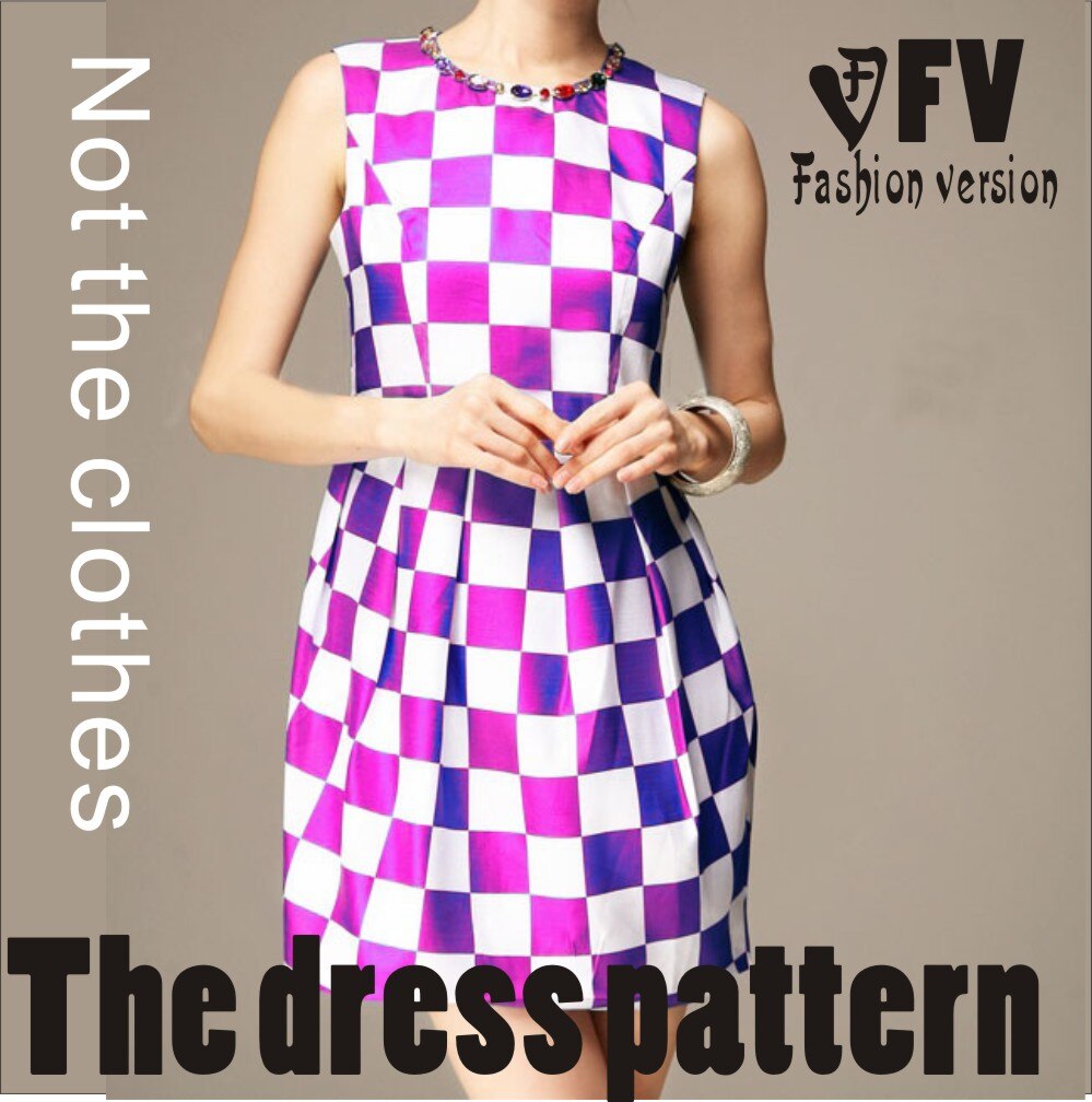 The dress Dresses Sewing Pattern cutting drawing B... – Vicedeal