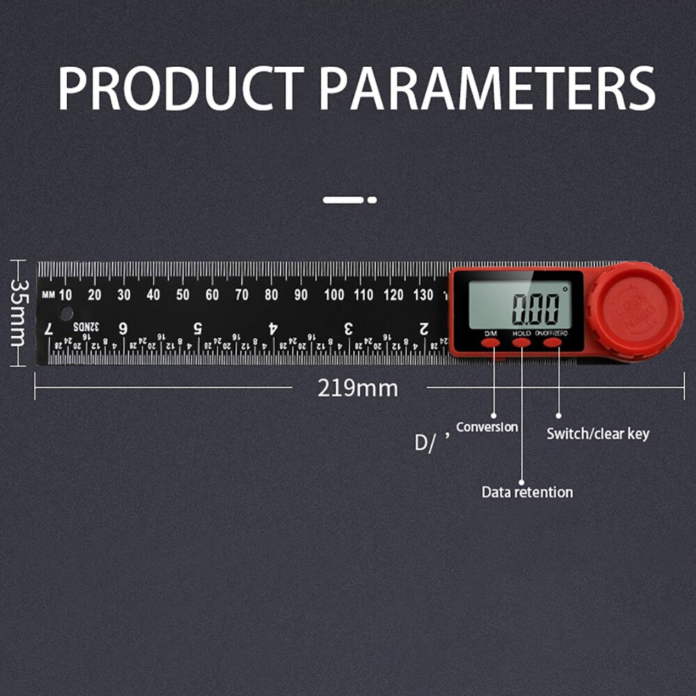 0-200mm 8'' Digital Meter Angle Inclinometer Angle... – Grandado