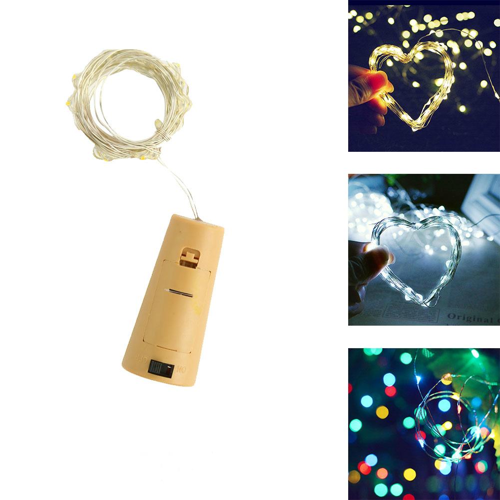 1M 10 LEDs Cork Shaped LED String Light Copper Wir... – Grandado