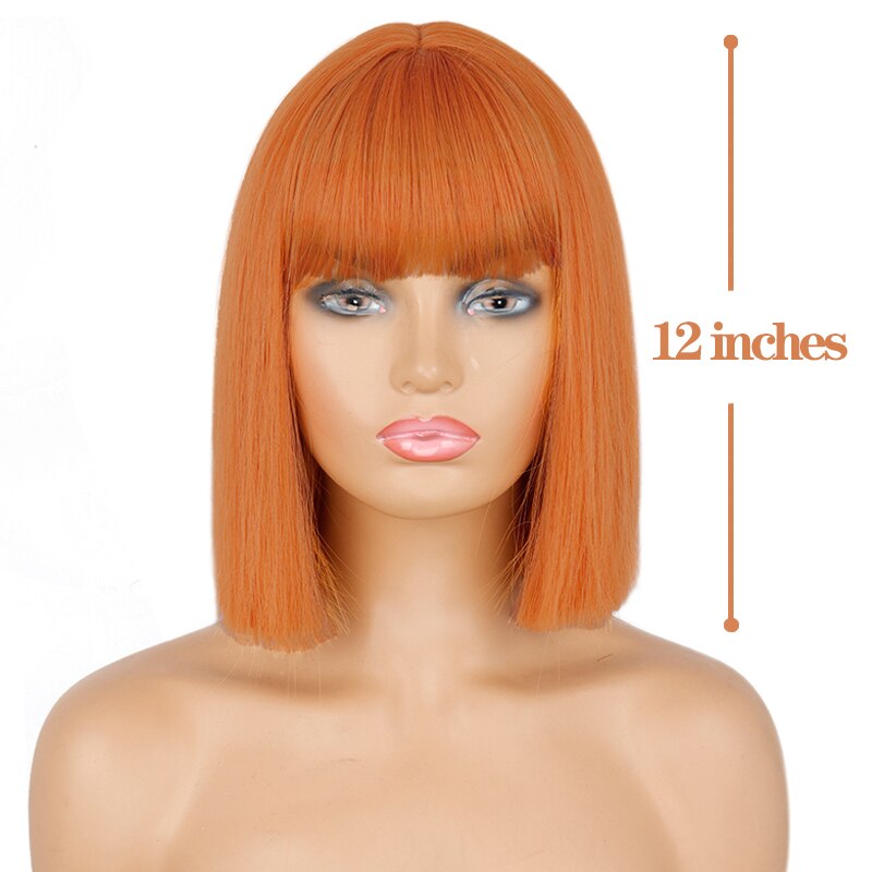 Linghang Short Bob Wig With Bangs for Women Synthe... – Grandado Linghang Short Bob Wig With Bangs for Women Synthe... – Grandado