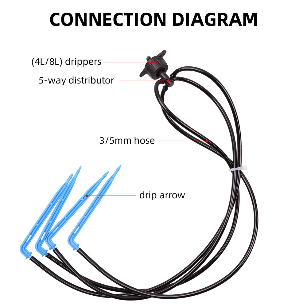 Bocht Pijl Druppelaar Irrigatie Connectors Kas Mic... – Grandado