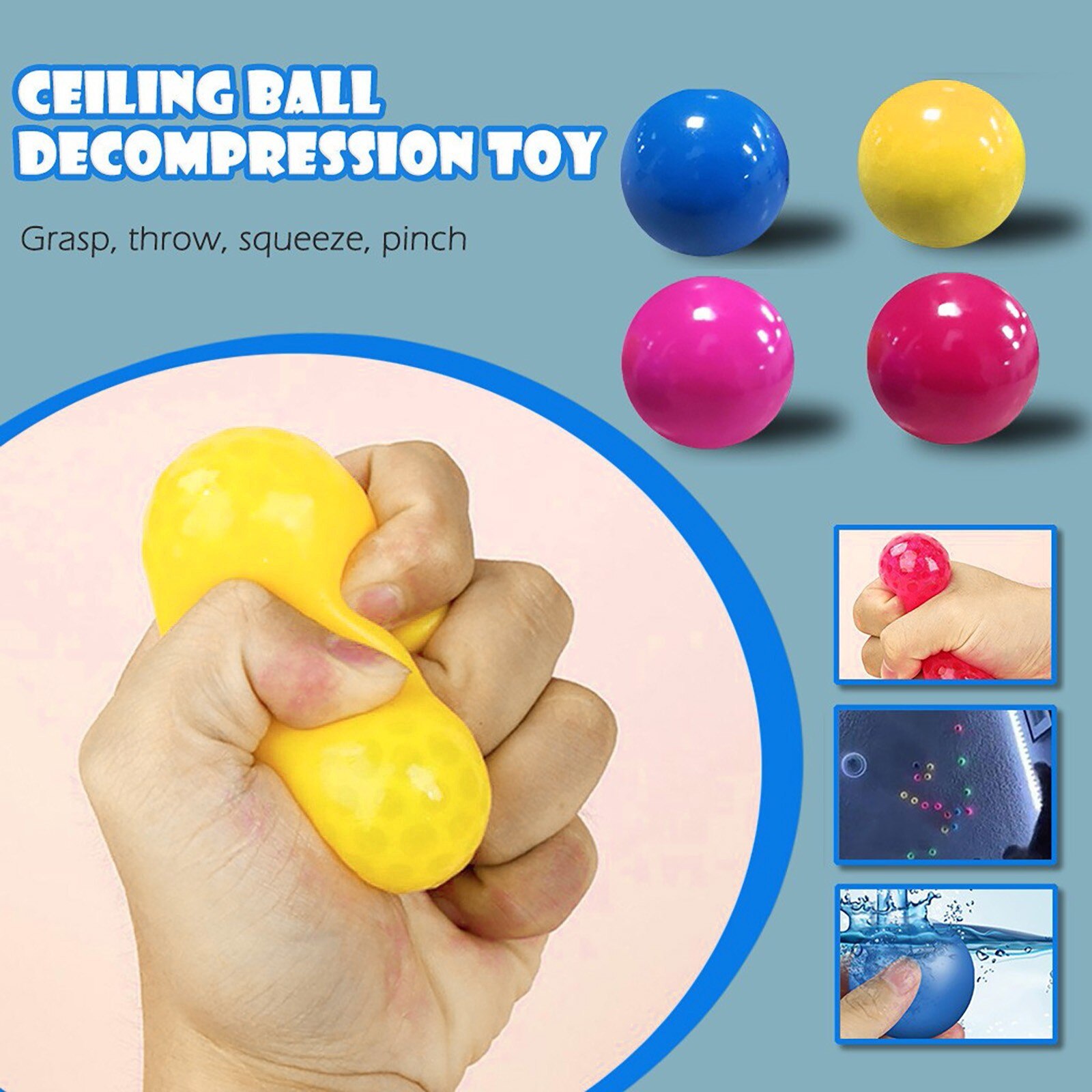 Fluorescent Sticky Wall Ball Sticky Target Ball De... – Vicedeal