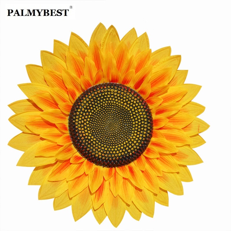 Big size kunstzijde zonnebloem geel polyester bloe... – Vicedeal