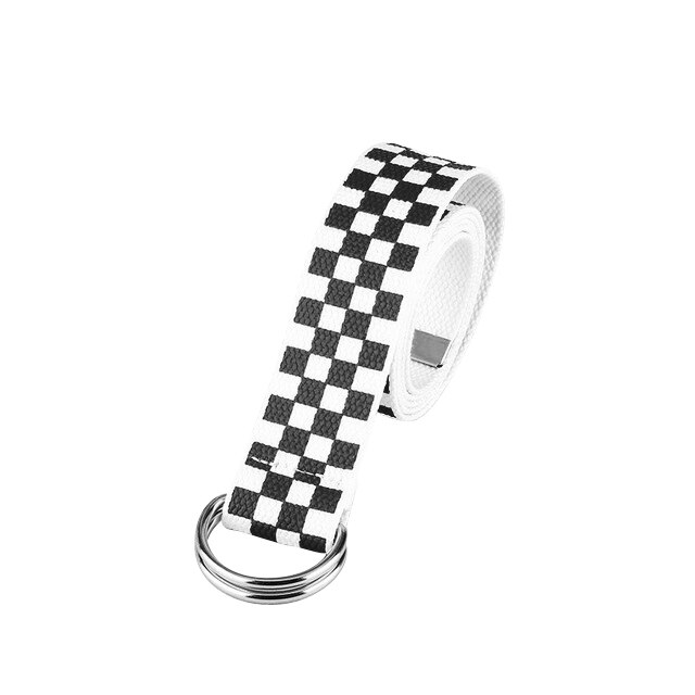 Punk Checkered Belt Waistband Long Black and White... – Vicedeal