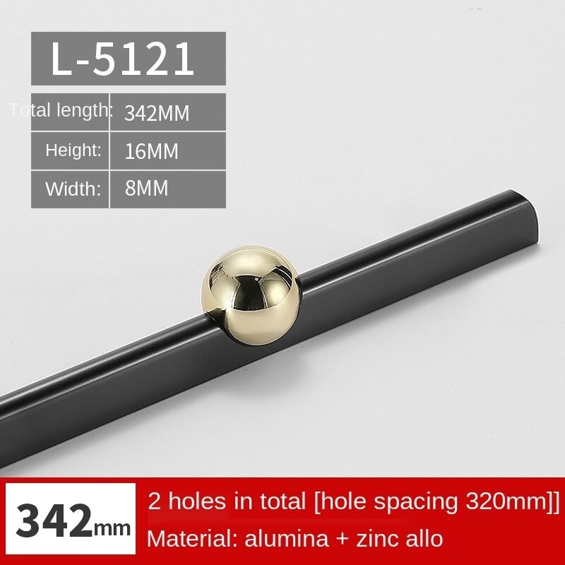 1 meter long black gold aluminum alloy wardrobe do... – Grandado