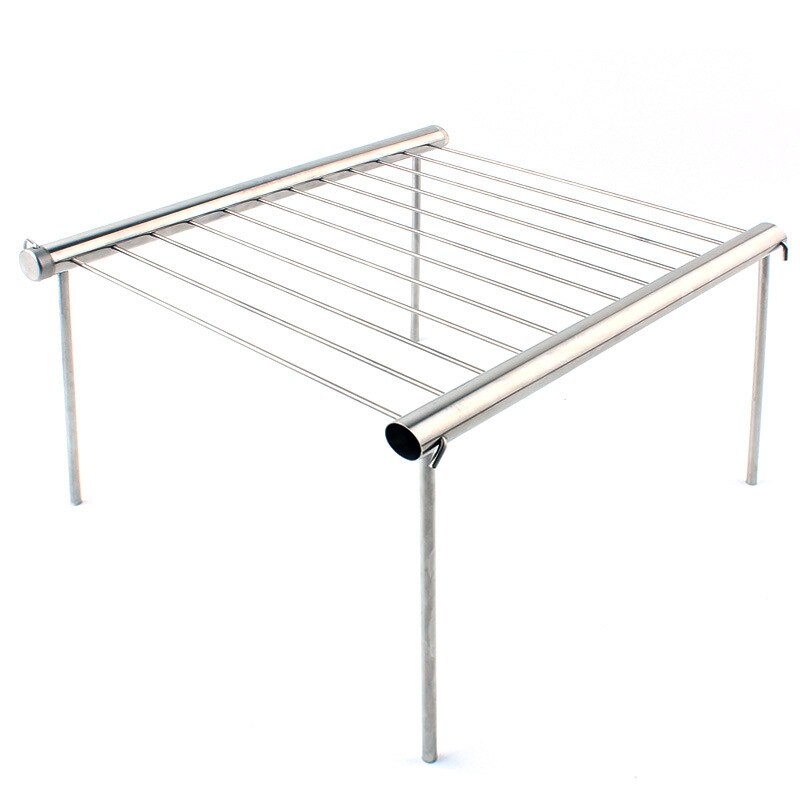 Draagbare Bbq Grill Barbecue Rvs Buis Beugel Kache... – Vicedeal