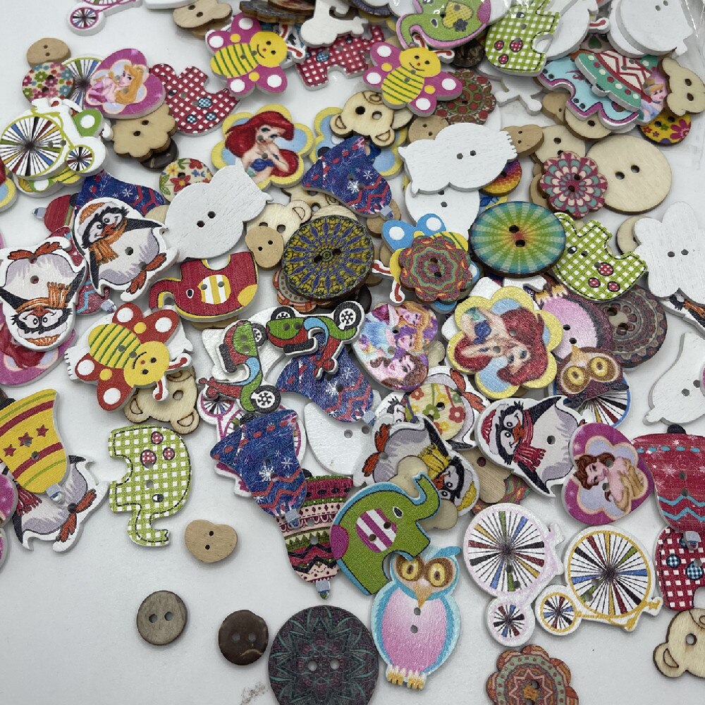 50pcs Mixed Style Children Button DIY Handmade Dec... – Grandado