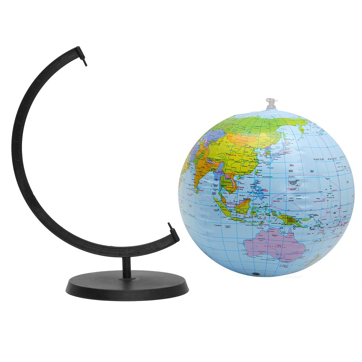 30CM World Globe Map Rotating Stand Inflatable Wor... – Grandado