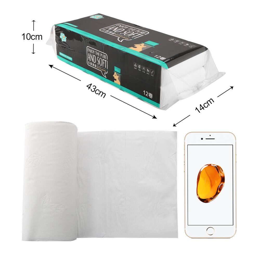 12 Rolls/Lot 4 Layers Toilet Paper Coreless Napkin... – Grandado