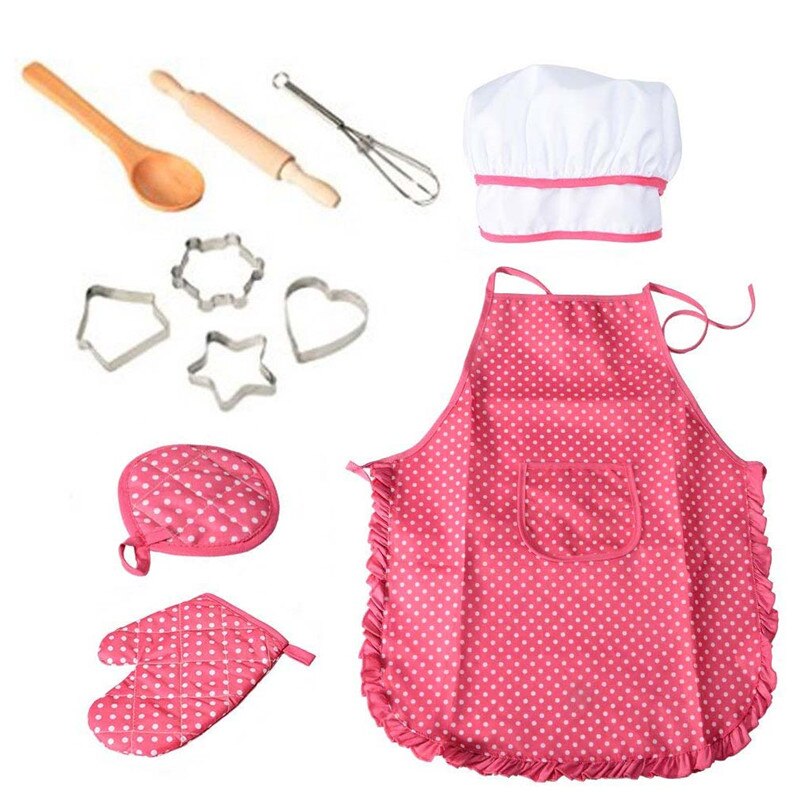 11/14 pcs Apron for Little Girls Kids Cooking Baki... – Vicedeal