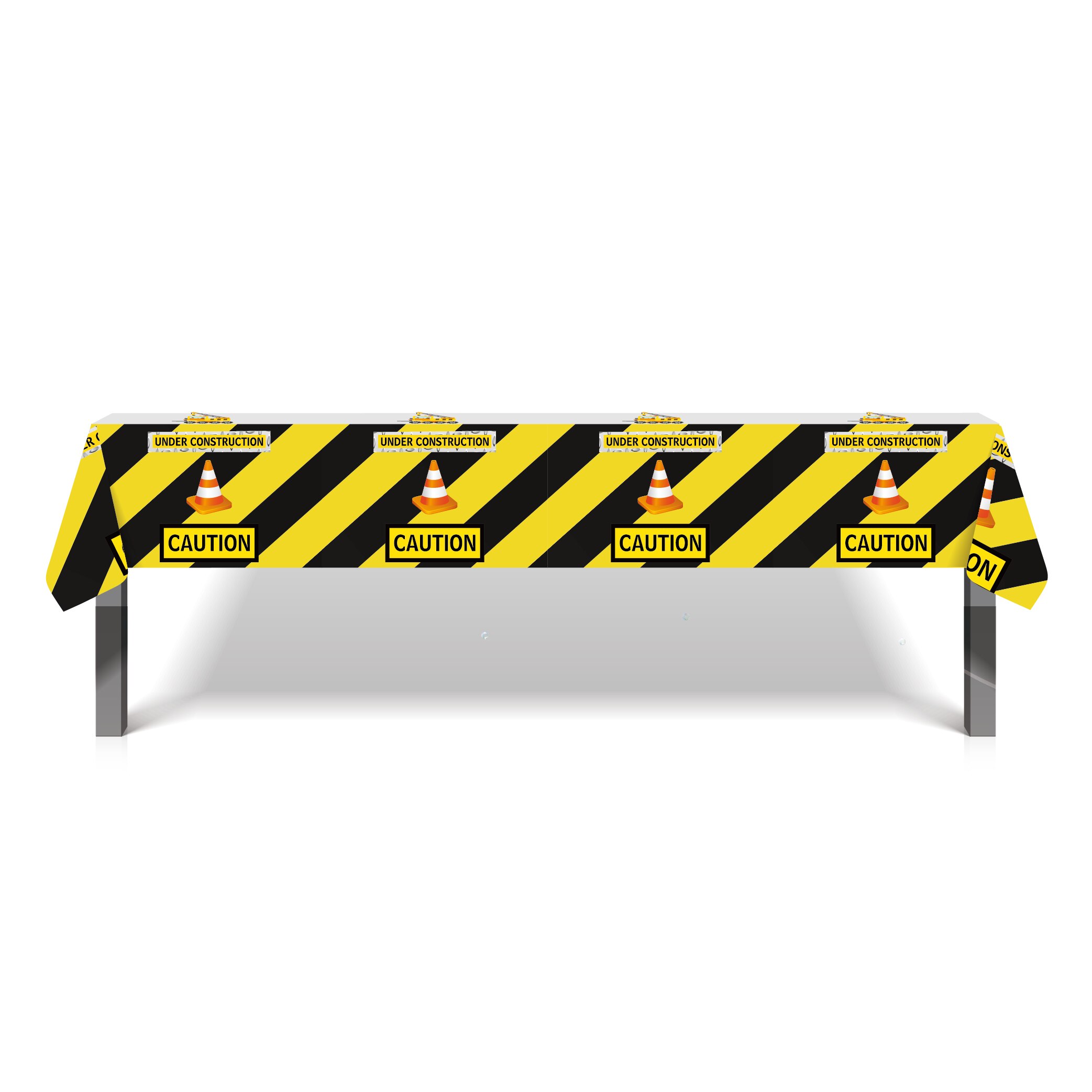 130cm x 220cm Construction Table Cover Caution Tab... – Vicedeal