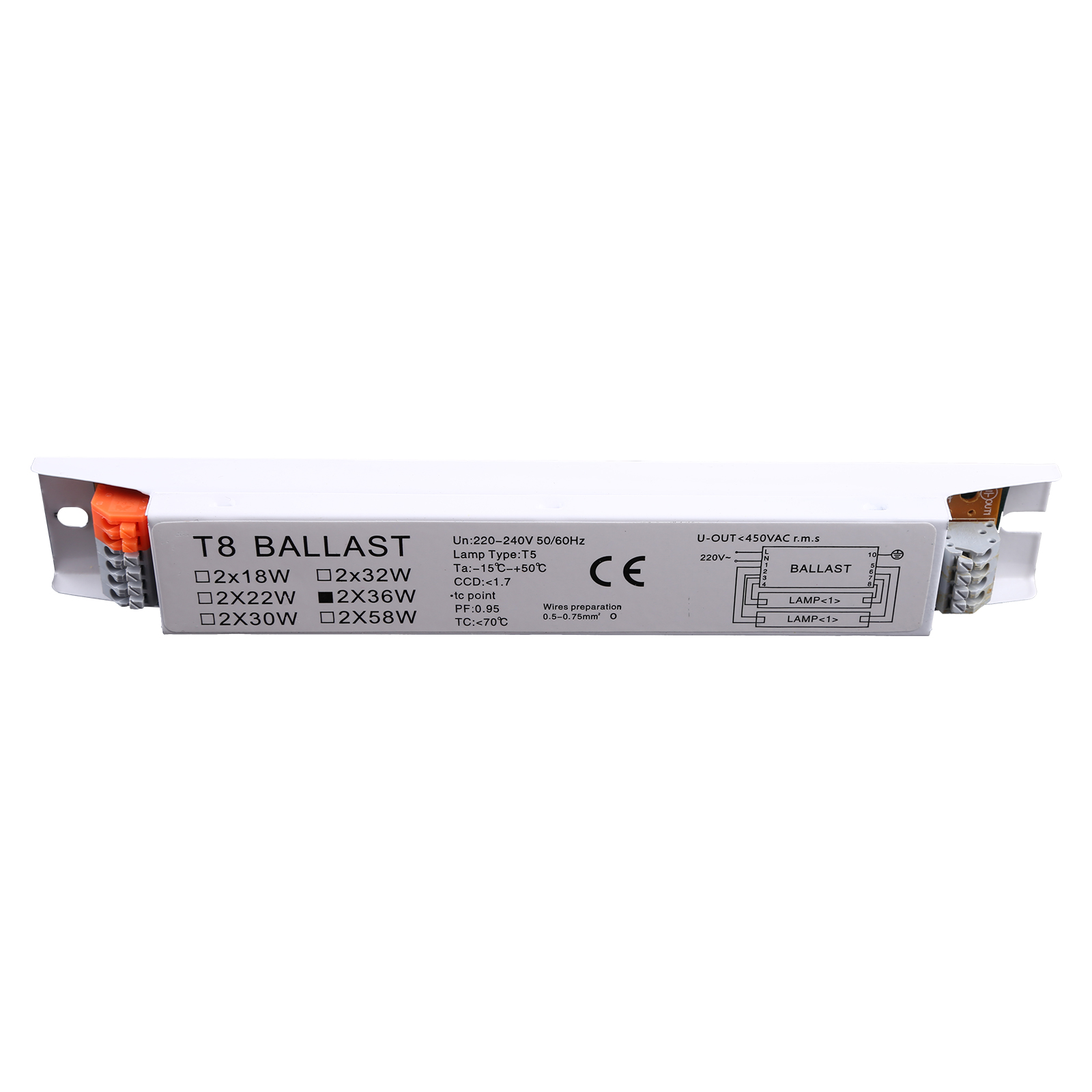 220-240V AC 2x36W Wide Voltage T8 Electronic Balla... – Vicedeal